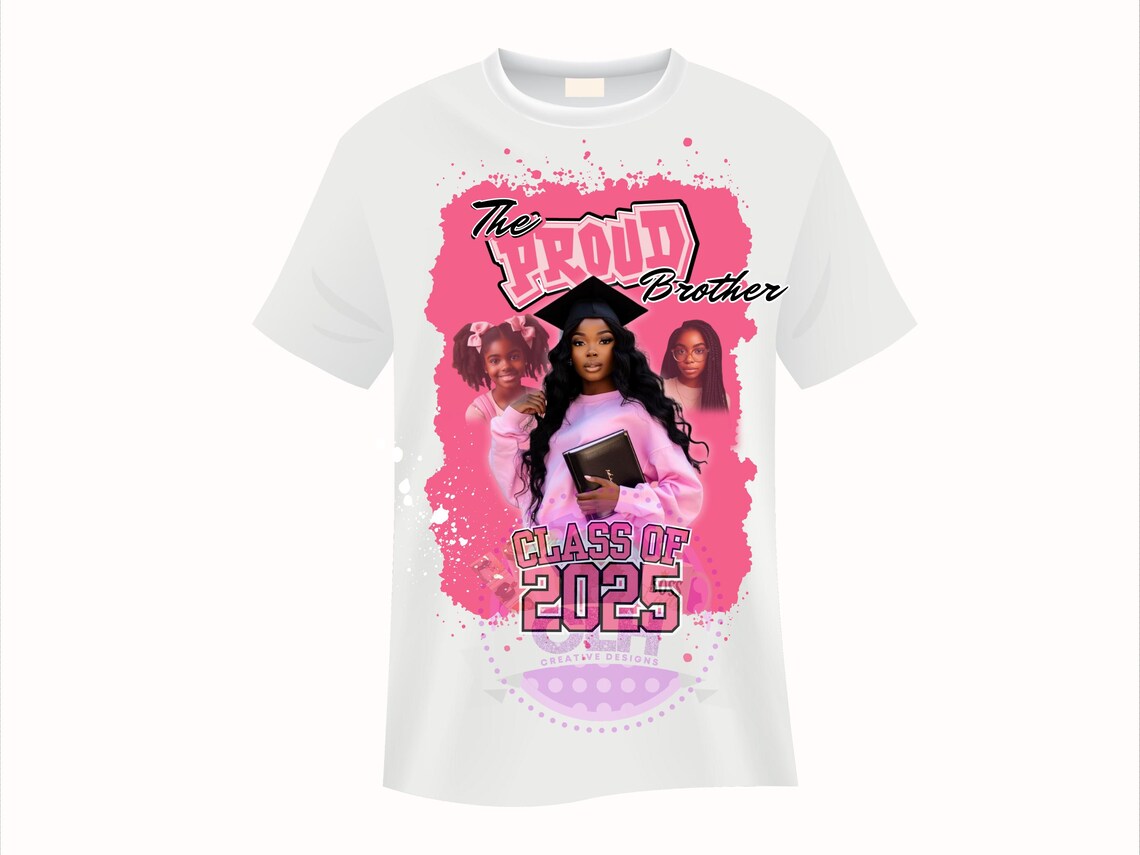 Custom Class of 2025 Graduation T-shirt | Personalized Photo & School ...