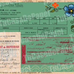Spanish Vintage Receipts and Ledgers - Etsy