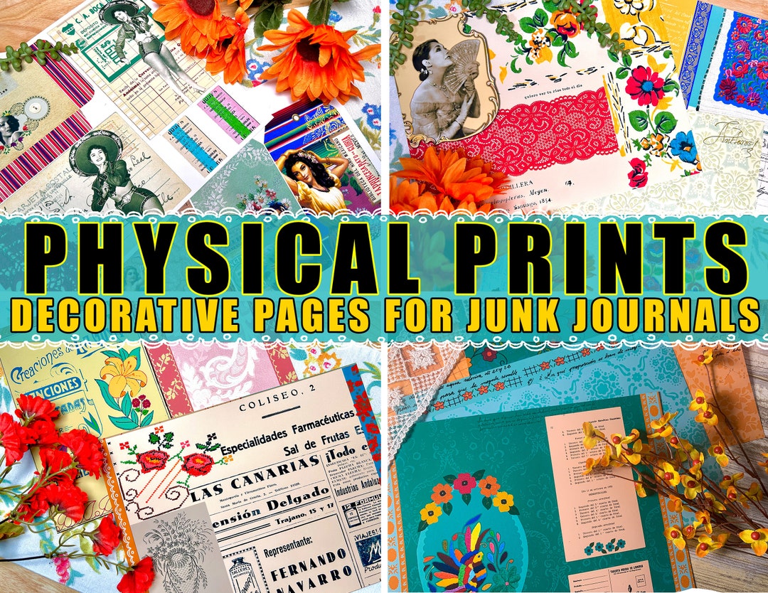 PHYSICAL PRINTS for Junk Journal Pages, Ephemera Collections for ...