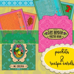Mexican Recipe Junk Journal Printable, Recipe Cards and Pockets ...