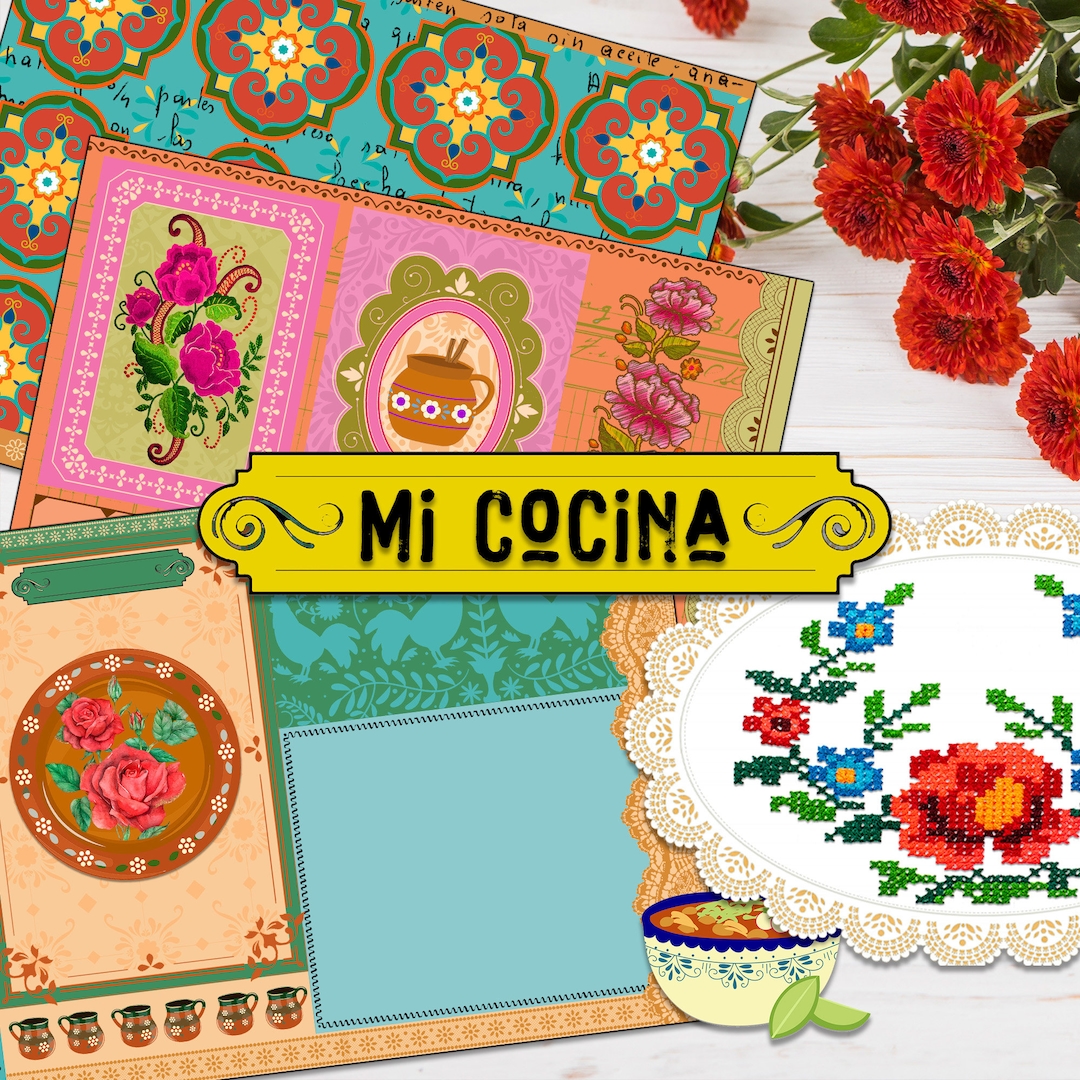 Mexican Recipe Junk Journal Printable, Recipe Cards and Pockets ...
