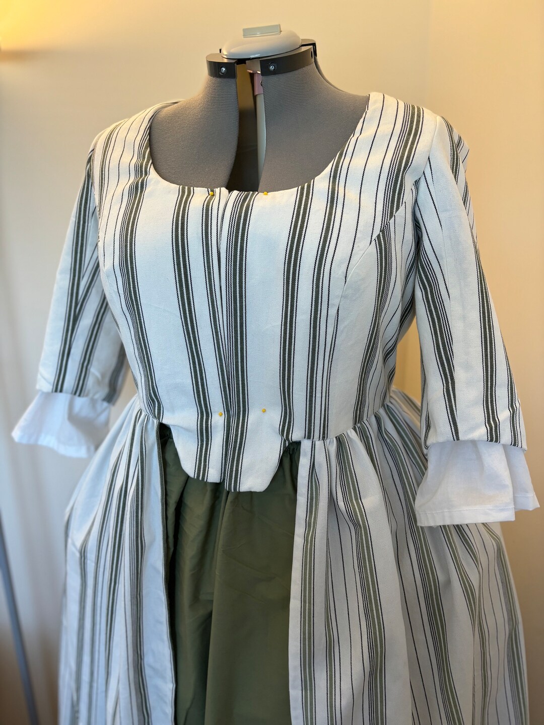 Striped Robe A Langlaise 18th Century Gown Size 16-18 - Etsy