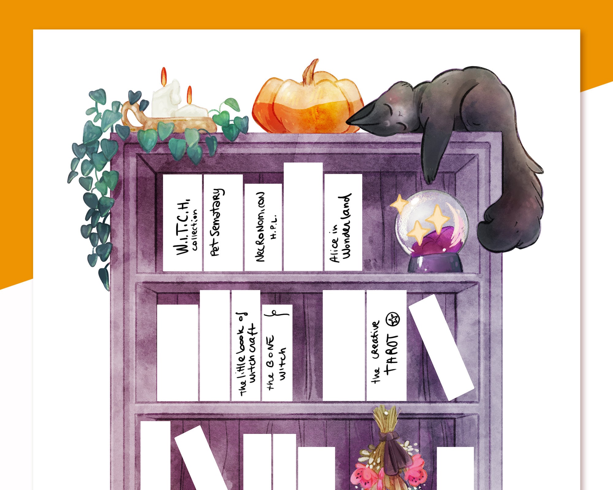 15 Witchy Reading Log Printables Halloween Book Tracker for - Etsy