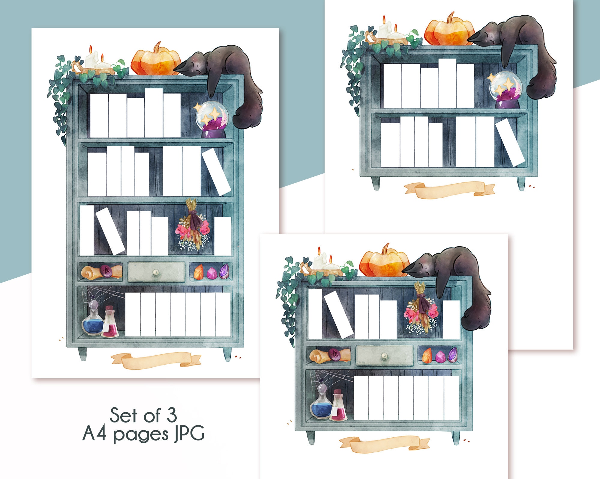 15 Witchy Reading Log Printables Halloween Book Tracker for - Etsy