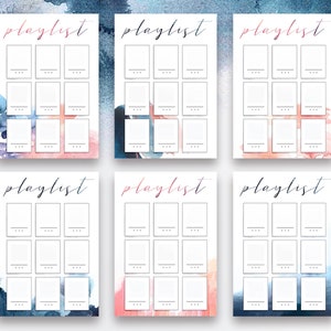 Playlist Tracker • Bujo Printables for Your Favourite Music & Songs ...