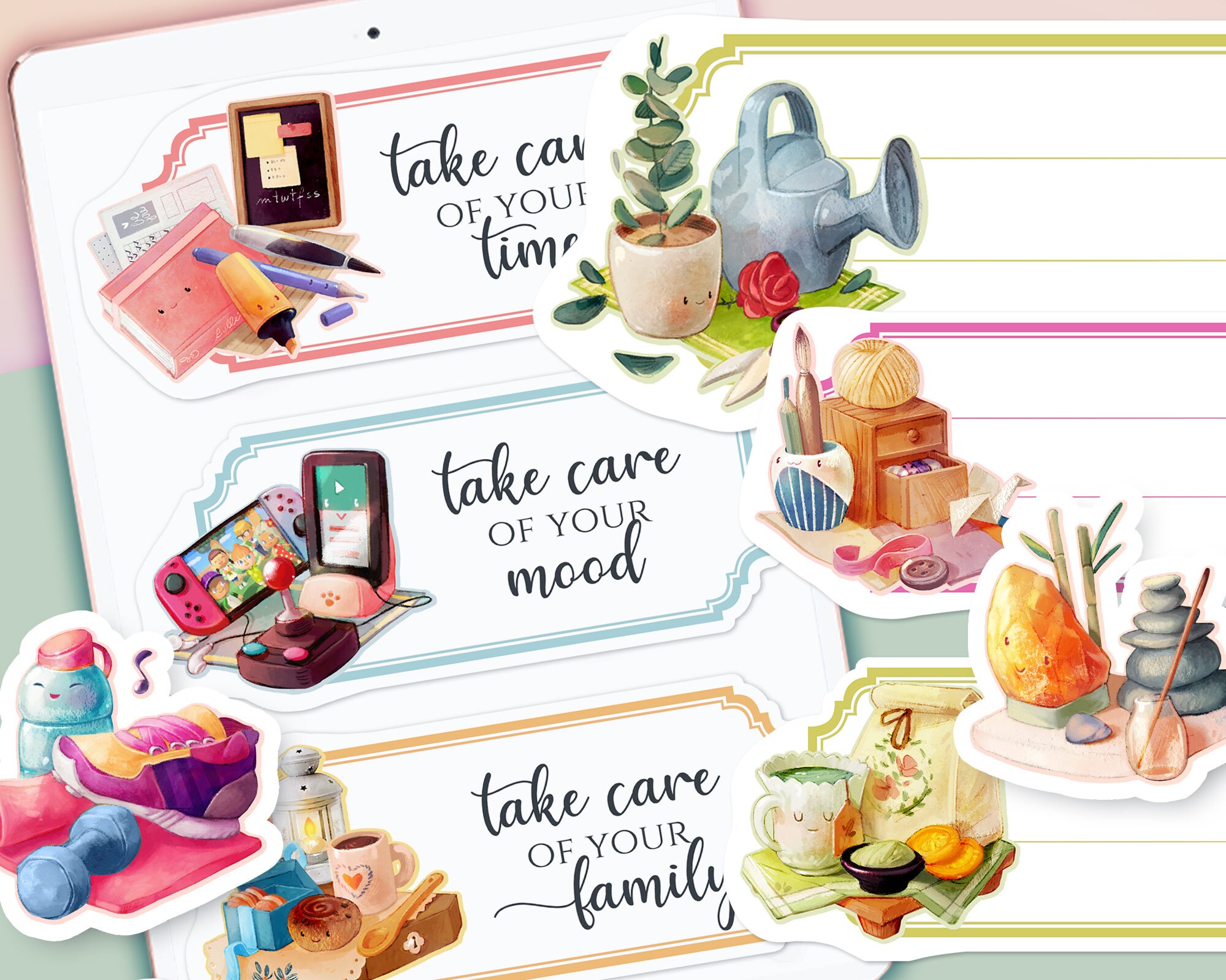 10 Quarantine Svg Cliparts • Self Care Printables • Health Care Kawaii ...
