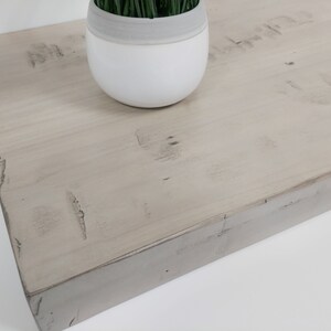 Grey Wash Heavy Distress Floating Shelf Solid Wood Heavy Duty Hidden ...
