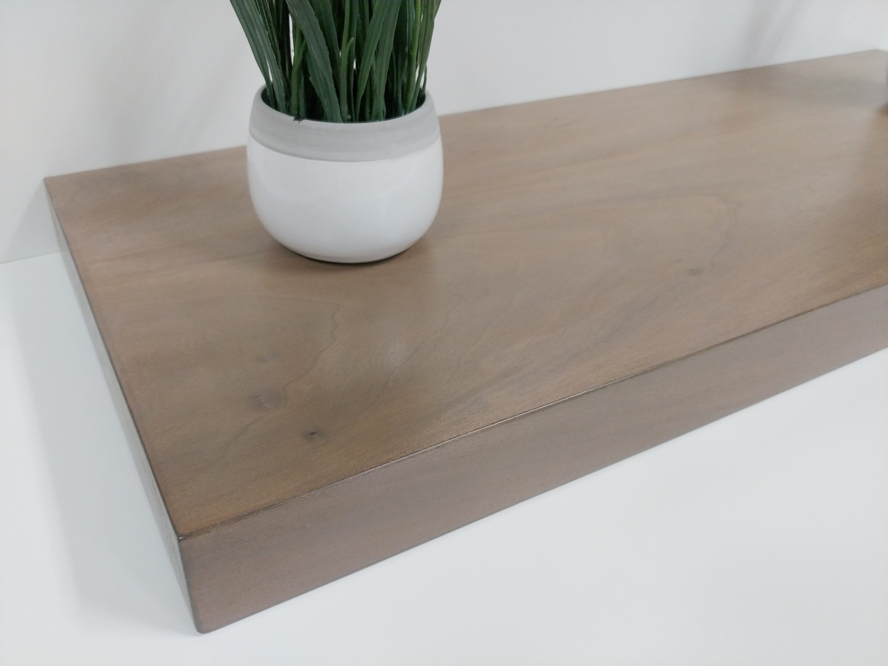 Colonial Maple Floating Shelf Solid Wood Heavy Duty Hidden Bracket - Etsy