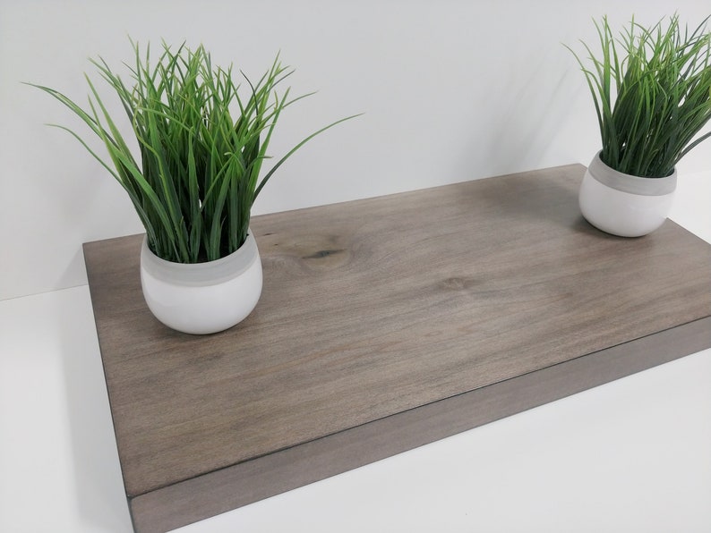 Slate Stone Floating Shelf Solid Wood Heavy Duty Hidden | Etsy