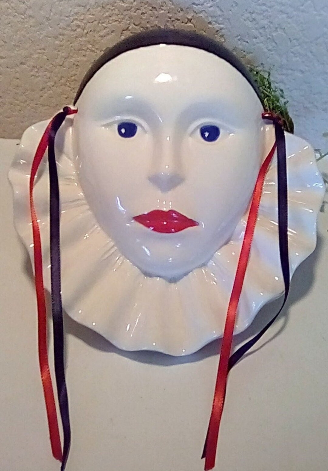 Handmade Ceramic Mime Hanging Mask - Etsy
