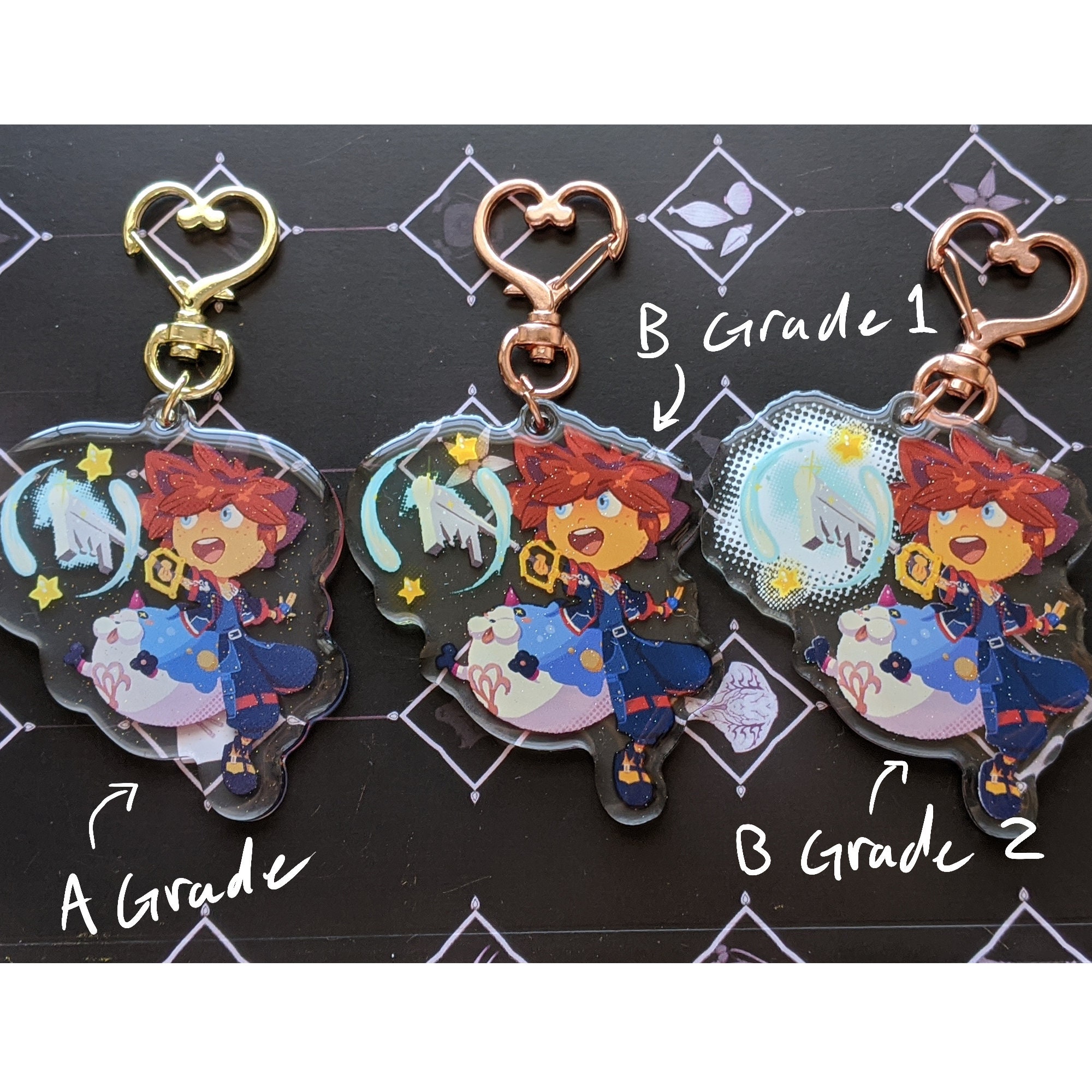 KH Sora & Riku 2.5 Inch Acrylic Glitter Charms - Etsy