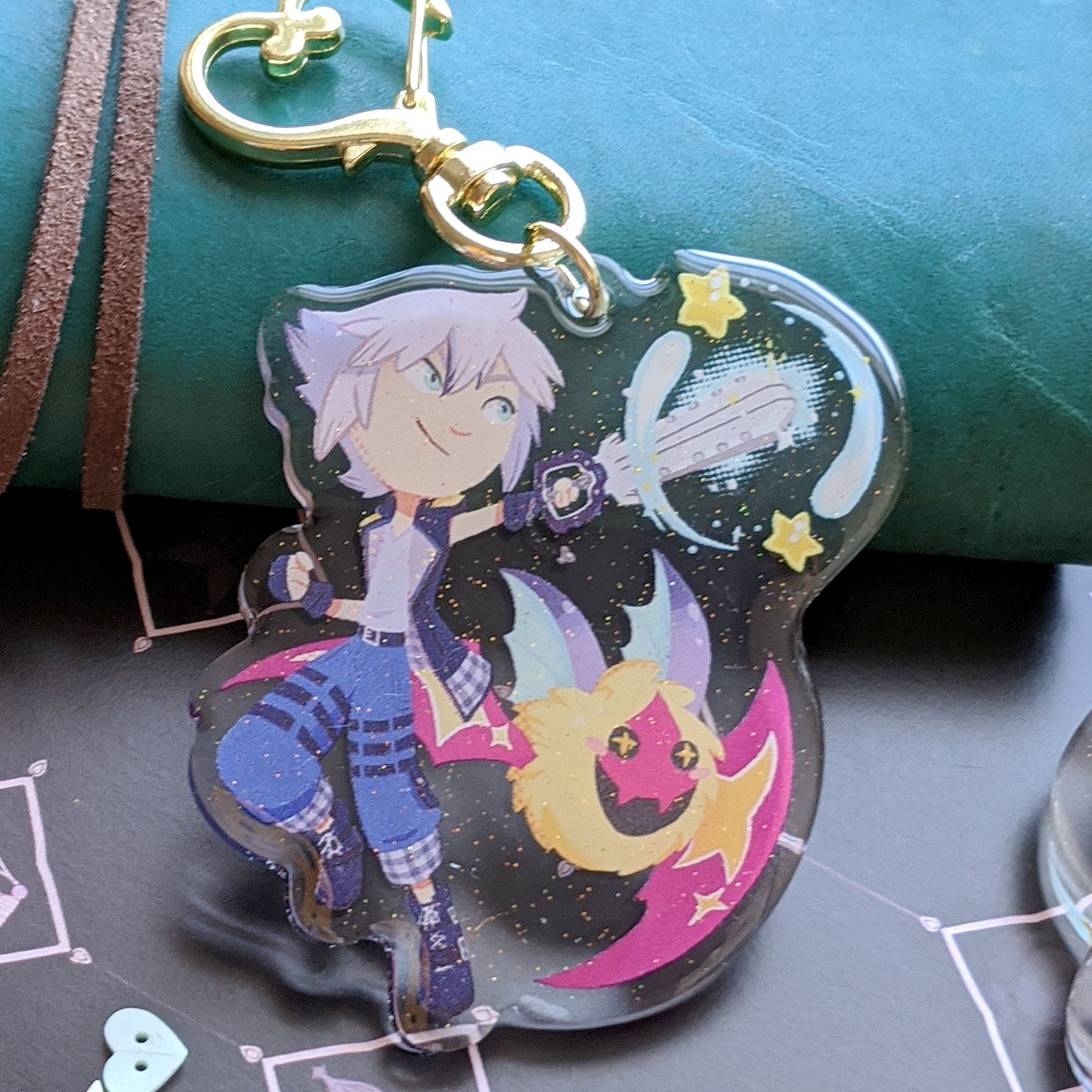 KH Sora & Riku 2.5 Inch Acrylic Glitter Charms - Etsy
