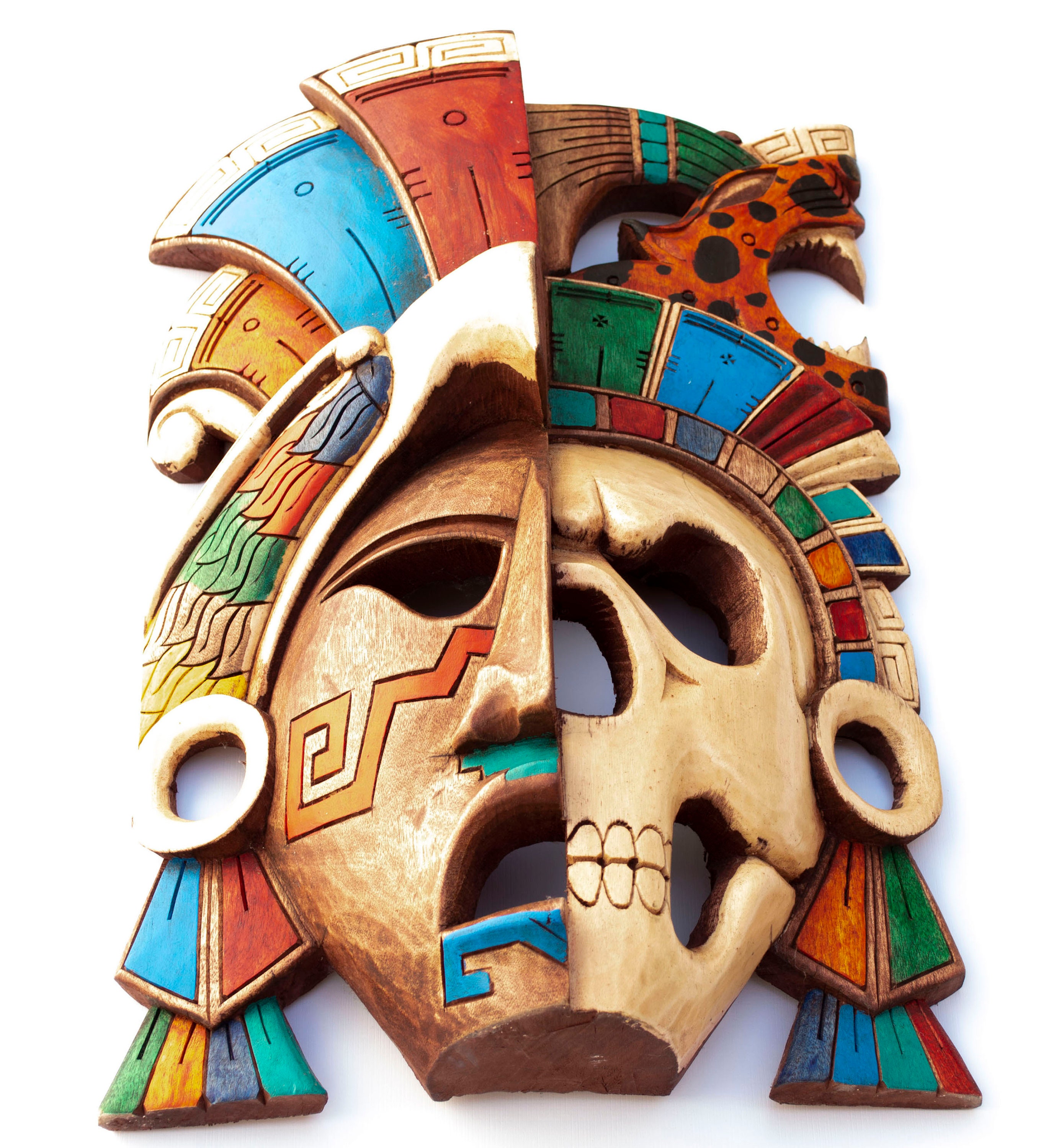 Mayan Mask. Half Skull *premium Craft* - Etsy