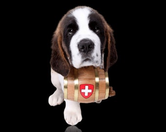 Saint Bernard Barrel With Decal and Engraving - Etsy