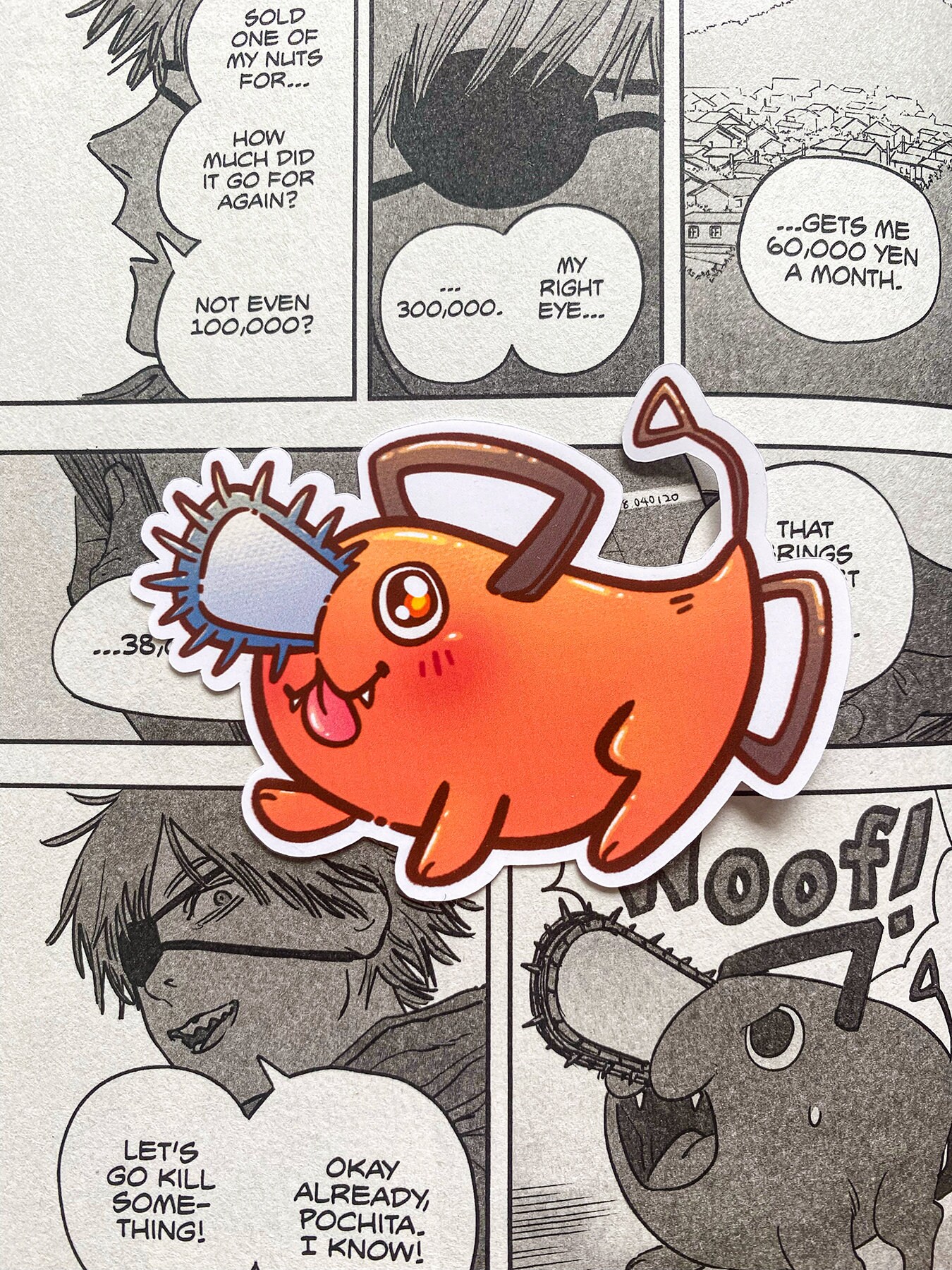 Pochita Sticker Chainsaw Man Manga Anime Puppy - Etsy Hong Kong