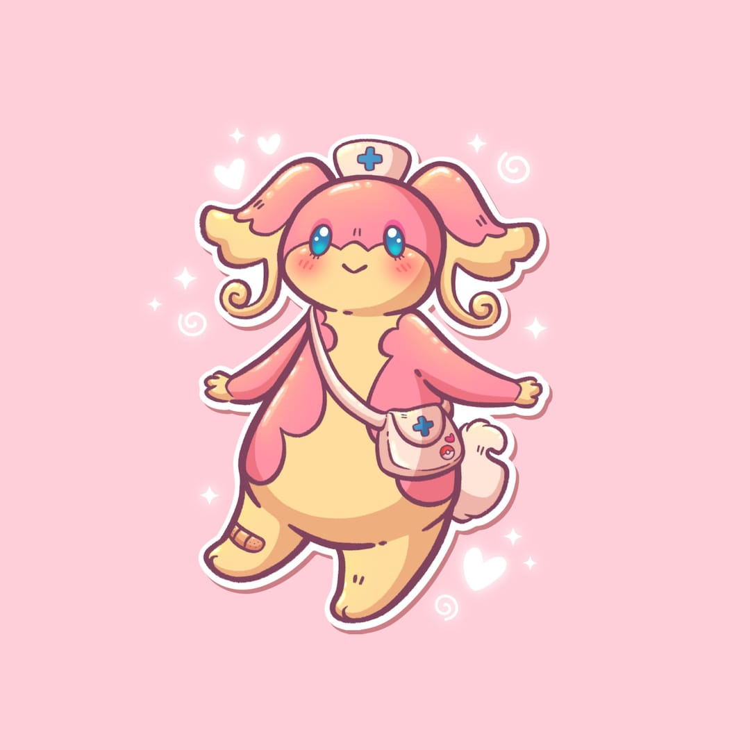 Nurse Audino Sticker Handmade Unova Gen 5 Pokémon - Etsy