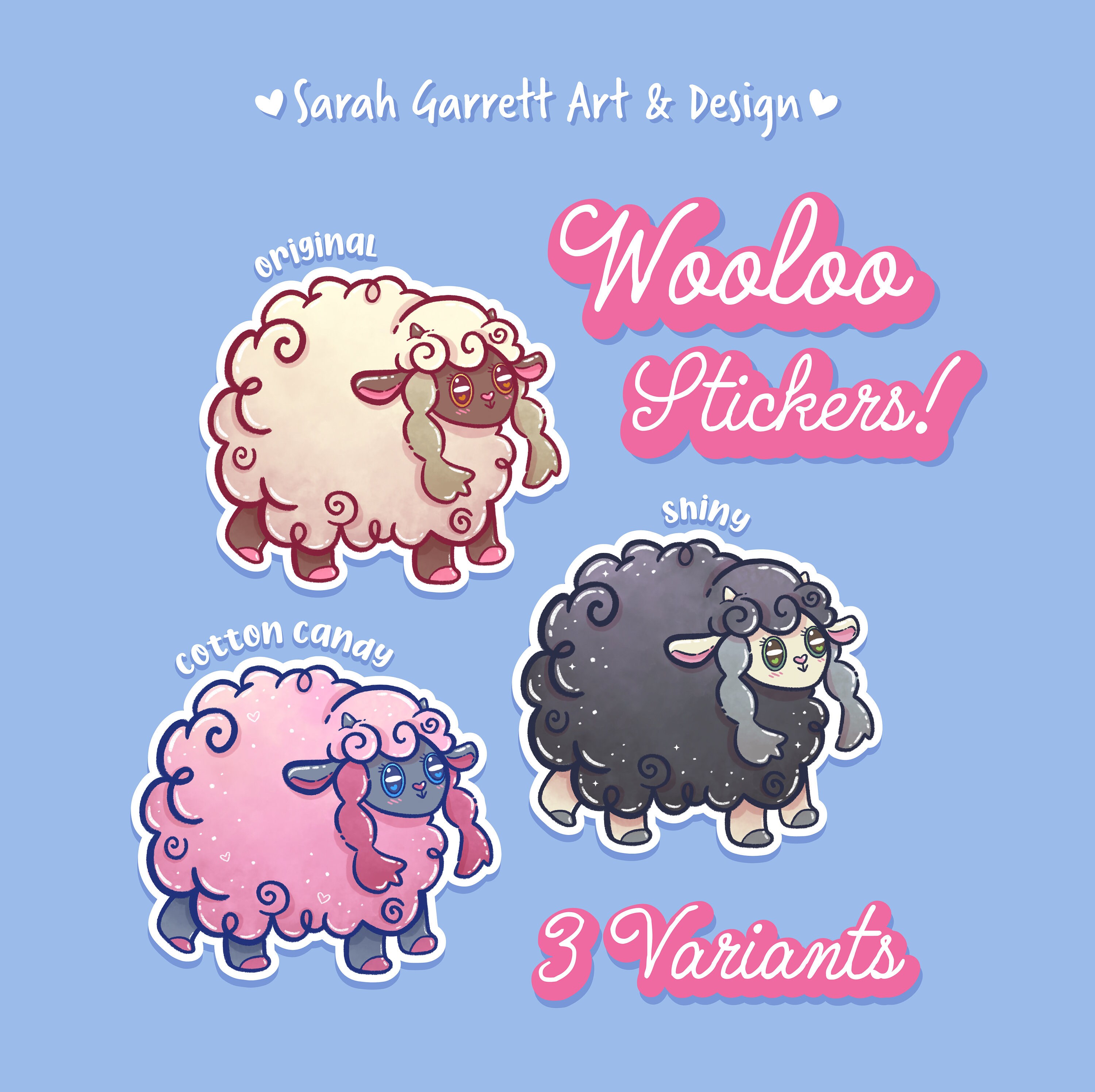 Wooloo Stickers Handmade Pokemon Sword and Shield | Etsy