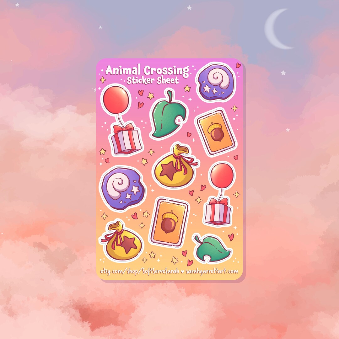 ACNH Icons Vinyl Sticker Sheet Animal Crossing New Horizons - Etsy