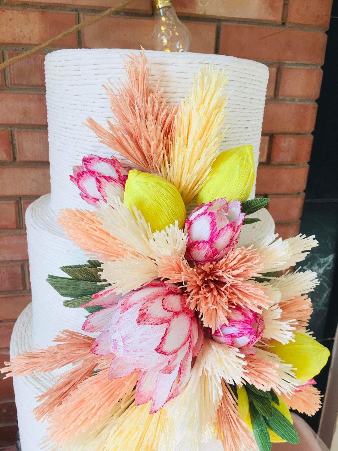 Big Lemon Pampass Wedding Pinata - Etsy
