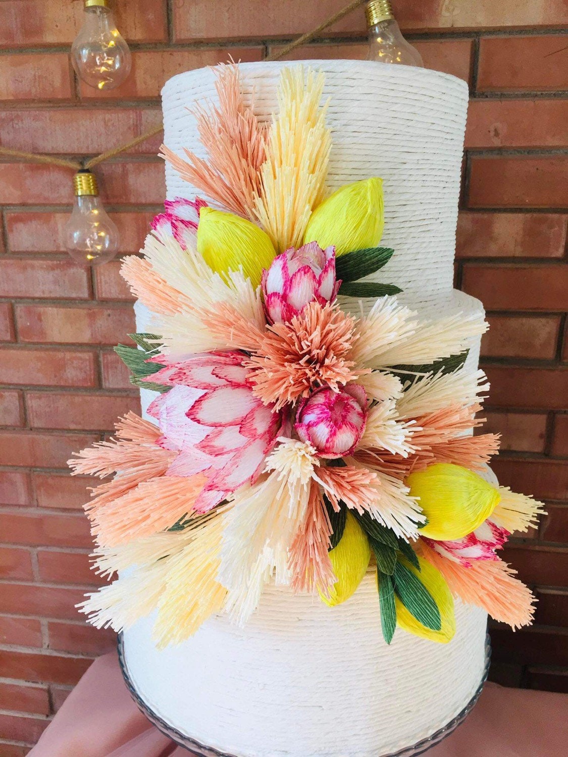 Big Lemon Pampass Wedding Pinata - Etsy