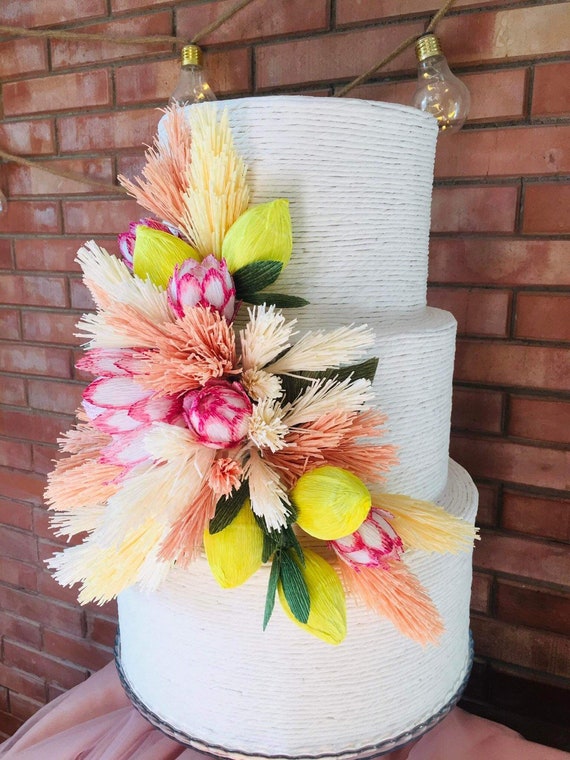 Big Lemon Pampass Wedding Pinata - Etsy