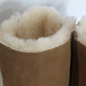 Custom Chestnut Bling Genuine Sheepskin Boots - Etsy