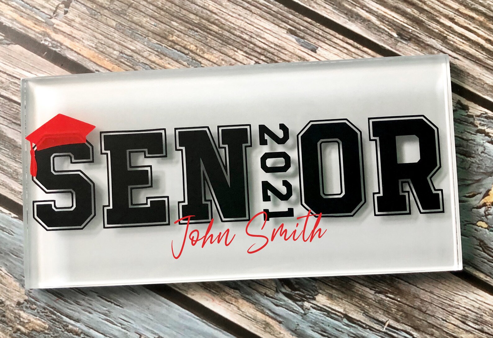 Senior Glass Plaque ~ Class of 2023 ~ Senior Glass Tile ~ Graduation ...