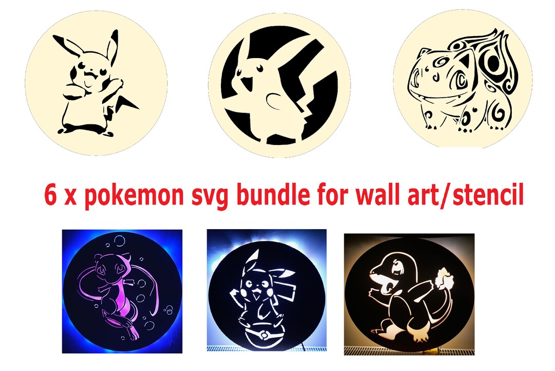 Pokemon Svg Png Bundle for Cricut, Cameo, Silhouette, Vinyl Design ...