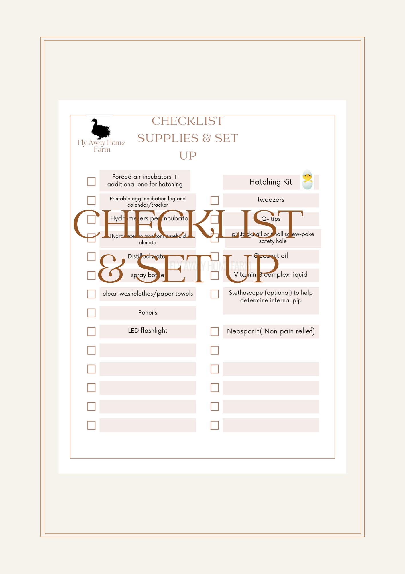 Goose Egg Incubation Guide: Calendar, Log, Humidity Tracker (digital ...