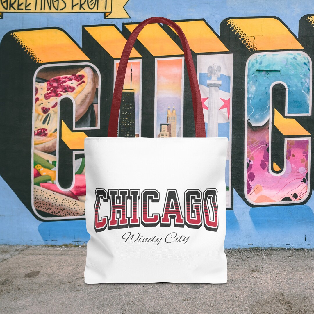 Chicago Tote Bag Chicago 312 Illinois Native Souvenir Gift Travel ...