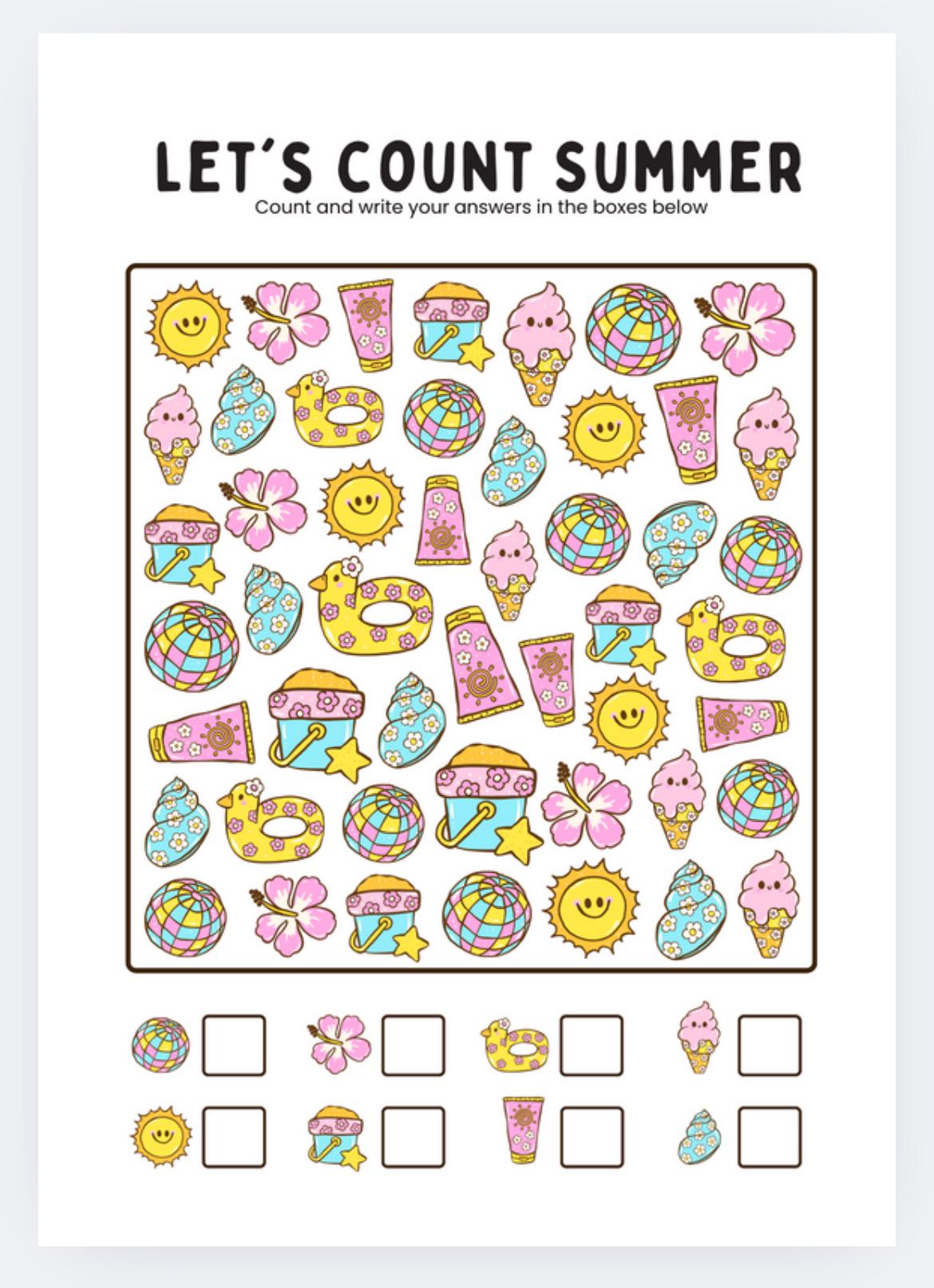 Let's Count Objects. Digital Counting and Spotting Book. Kids ...