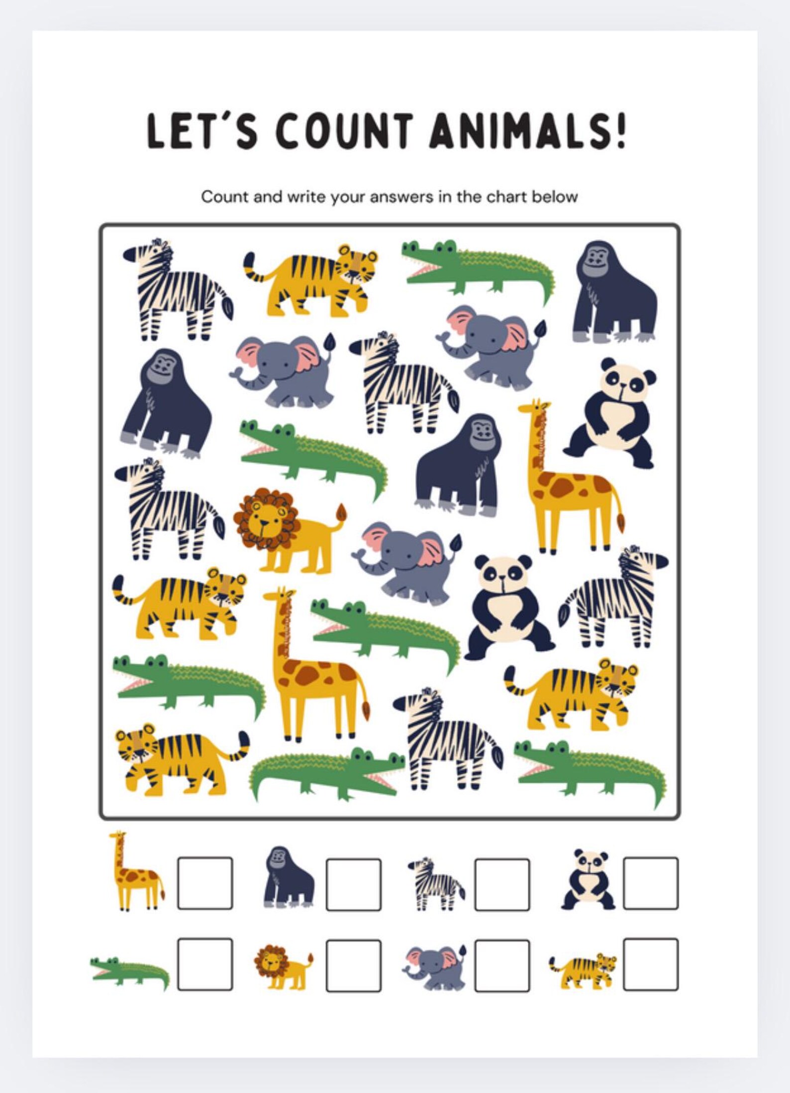 Let's Count Objects. Digital Counting and Spotting Book. Kids ...