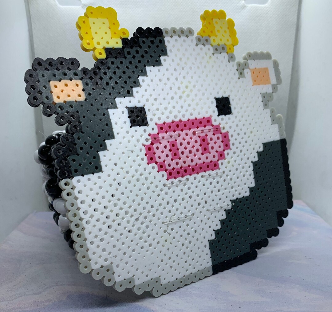 Connor the Cow Squish Mallow Perler Mega Super Epic 3D Kandi Cuff ...