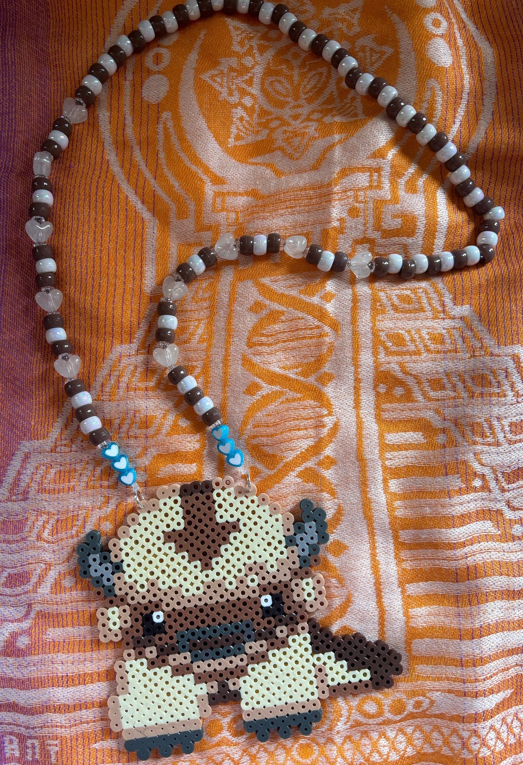 Flying Bison Kandi Perler Necklace Appa Perler / TLA Necklace - Etsy