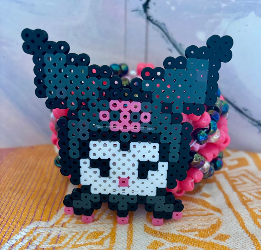 Kitty & Friends Kawaii Perler 3D Epic Kandi Cuff - Etsy