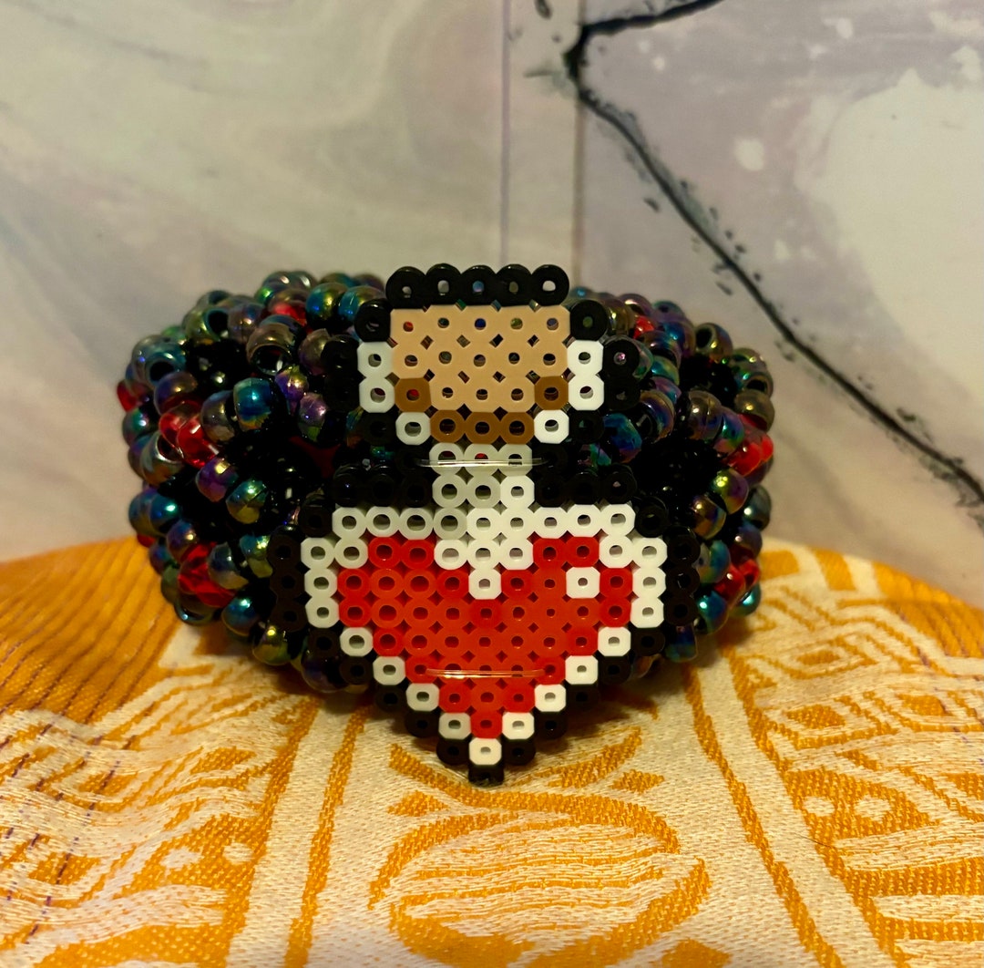 Healing Potion Heart Perler Kandi Epic 3D Cuff - Etsy