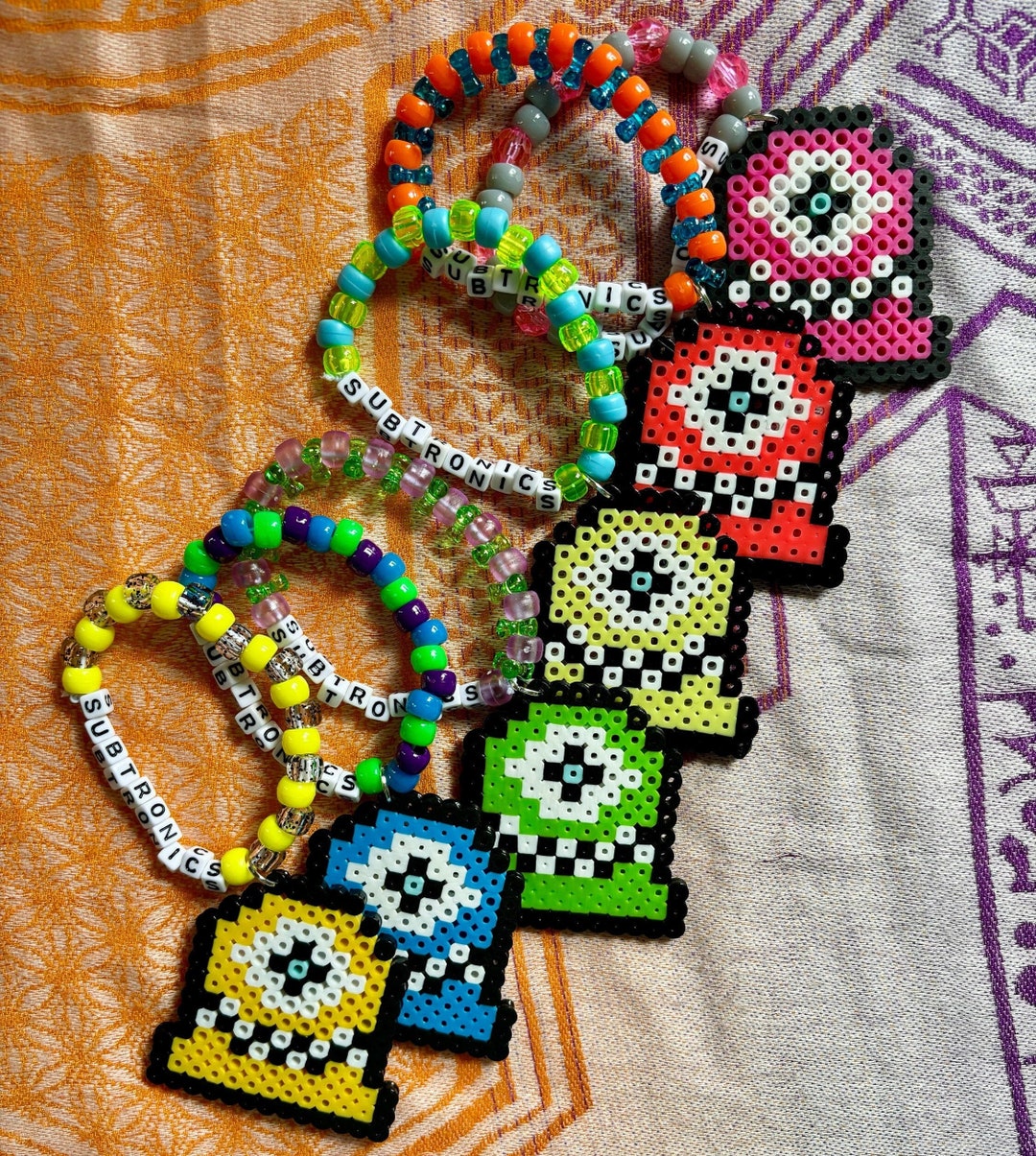 Subtronics Cyclops Perler Single 6 Pack Kandi / EDM DJ Artist Bracelet ...
