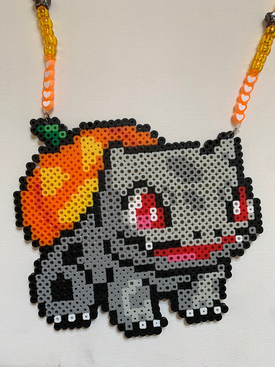 Bulbasaur Pokemon X Jack-o-lantern Pumpkin Perler Necklace - Etsy