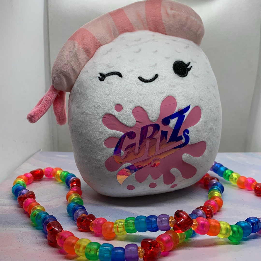Custom Griz DJ Kandi Squish Mallow 5 in / Clip-on Squish With Necklace ...