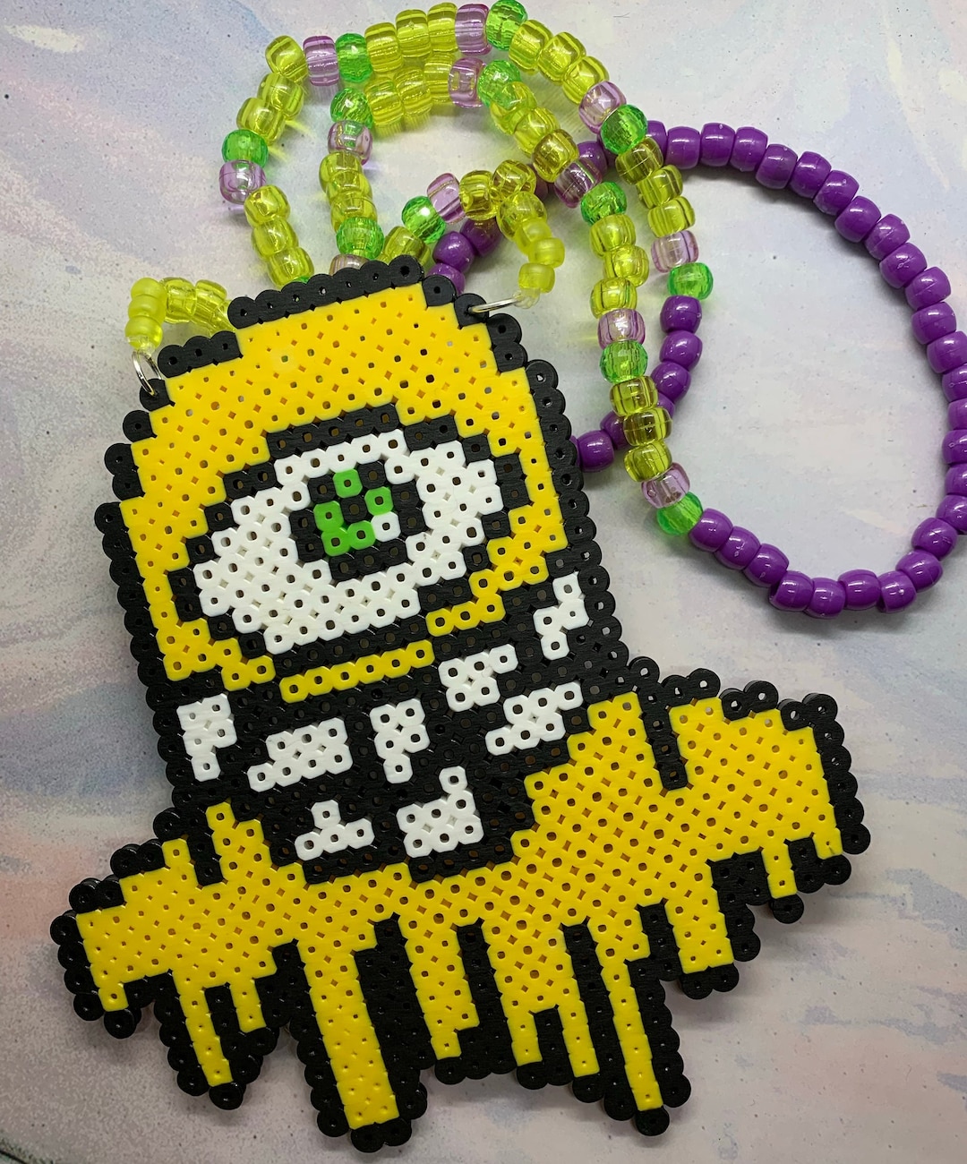 Subtronics Cyclops Kandi Perler Necklace - Etsy