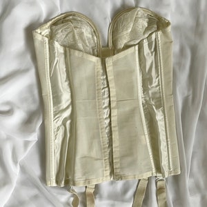 Vintage 50s Ivory Lace and Satin Bustier, Size 34C 10007 - Etsy