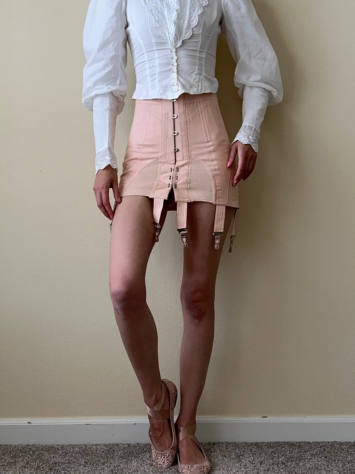 Vintage 40s Pink Corset Skirt, Size XXS #10156 - Etsy
