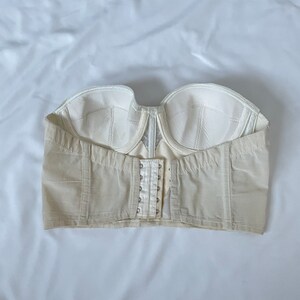 Vintage Mid Century Ivory Lace, Embroidered Bustier, 36B 10238 - Etsy