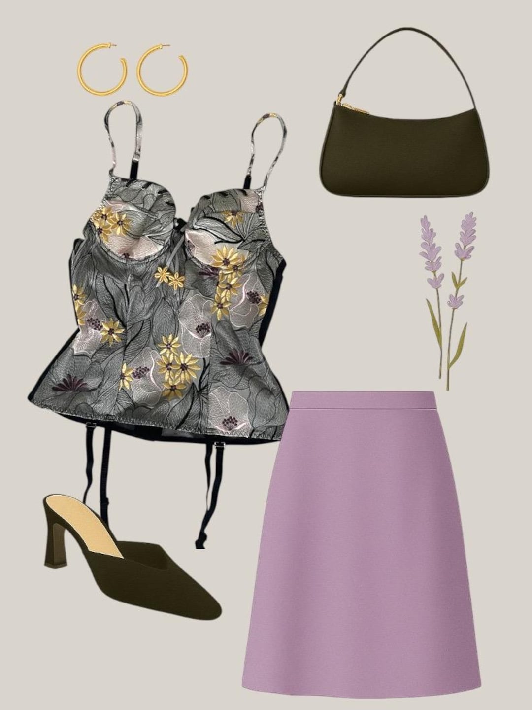 Vintage French Designer Floral Bustier, S M #10023 - Etsy