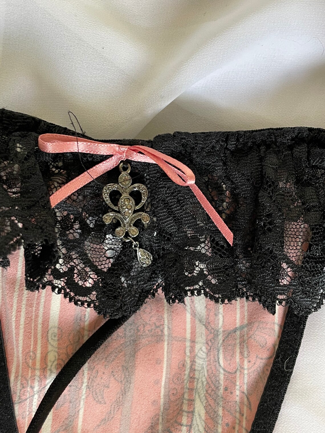 Vintage Chantal Thomas Corral Black Ruffled Bra Thong Lingerie - Etsy