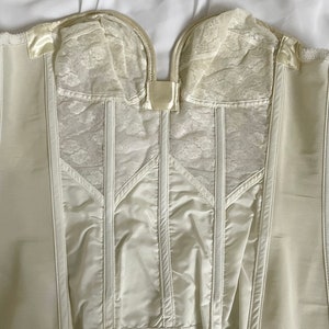 Vintage 50s Ivory Lace and Satin Bustier, Size 34C 10007 - Etsy