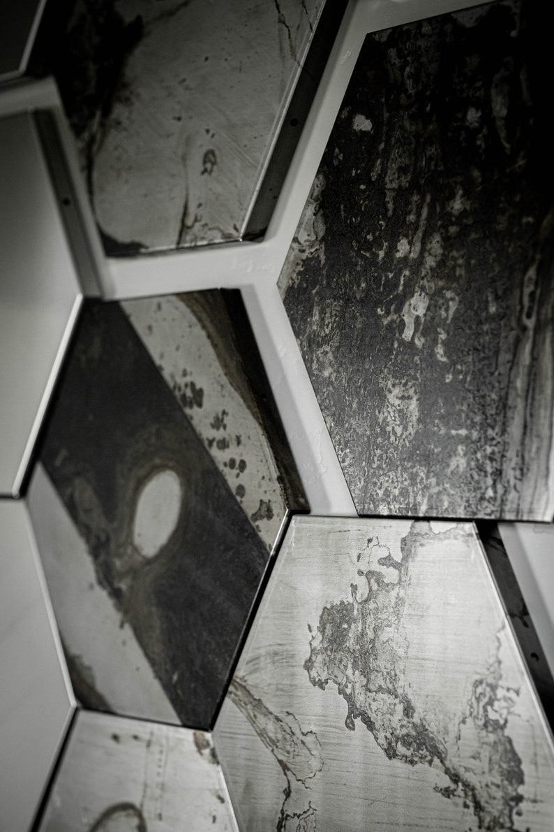 Hexagon Steel Wall Art Metal Wall Art / Geometric Wall Art / - Etsy