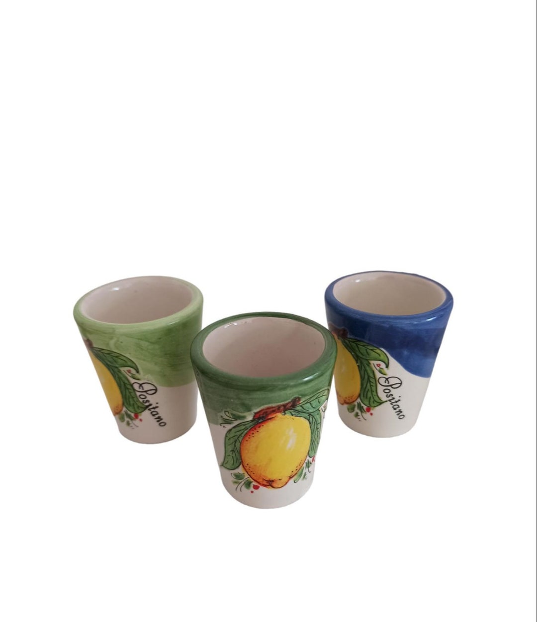 Positano Limoncello Glasses in Ceramic 6 Pieces - Etsy