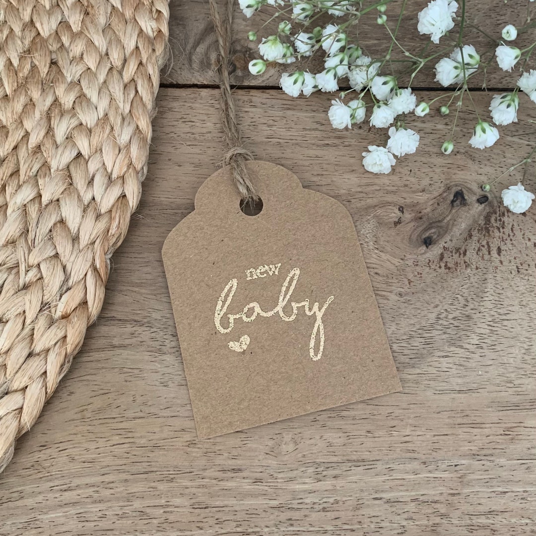 10 Baby Gift Tags | Handmade | Rustic | Baby Shower | New Baby Gift ...