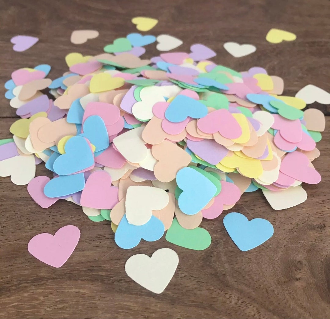 Pastel Love Heart Table Top Confetti | Wedding Confetti | Baby Shower ...